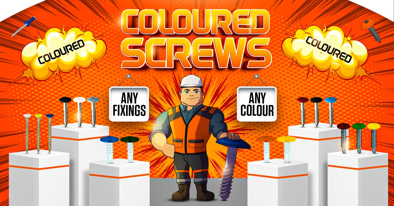 Coloured Screws | Every Fixing, Every Colour!