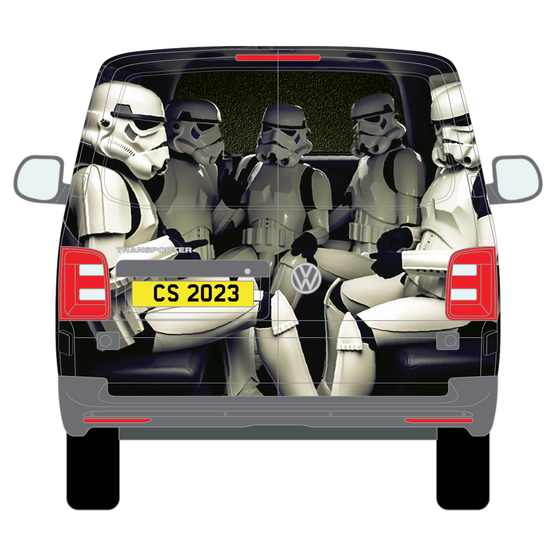 Storm Trooper Rear Van Graphics Decal